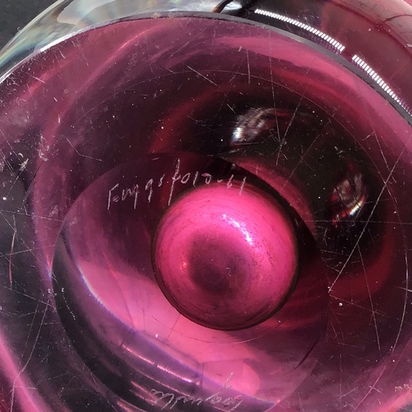 Unknown | Accents | Cased Raspberry Glass Vase | Poshmark